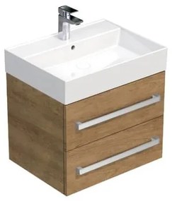 Koupelnová skříňka s umyvadlem SAT Cube Way 60x47,5x46 cm dub Hickory CUBE46602DHSAT