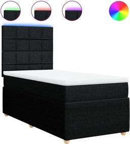 Box spring postel s matrací černá 80 x 200 cm textil 3294185