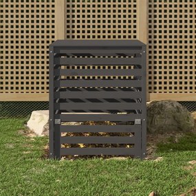 Kompostér šedý 82,5 x 82,5 x 99,5 cm masivní borové dřevo - Default Title