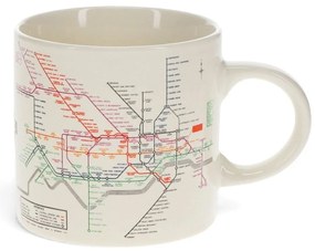 Béžový keramický hrnek 350 ml Heritage Tube Map – Rex London