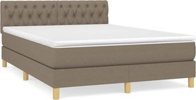 Box spring postel s matrací taupe 140x200 cm textil 3140861