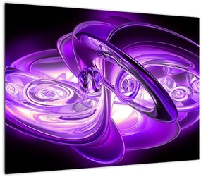 Obraz fialových fraktálů (70x50 cm)