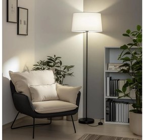 Brilagi - LED Stojací lampa CERIA 1xE27/40W/230V pr. 45 cm bílá/černá