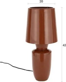 Kovová stolní lampa v terakotové barvě s kovovým stínidlem (výška 42 cm) Classy – Zuiver