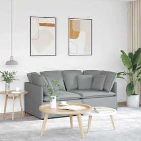 Modulární pohovka s polštáři textil světle šedá 3321237