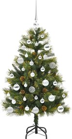 Umělý sklopný vánoční stromeček s kužely Zelená 120 cm 3395076