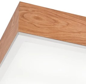 Stropní svítidlo OAK SQUARE 4xE27/15W/230V 39x39 cm dub/bílá