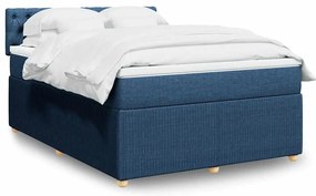 Box spring postel s matrací modrá 160x200 cm textil 3287520