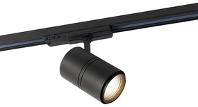 Kolejnicový systém černý včetně LED stmívatelné 3světelné 3fázové pravé - Pravítko 38