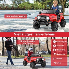 Costway Elektrické vozítko s dálkovým ovládáním a terénními koly a LED světly
