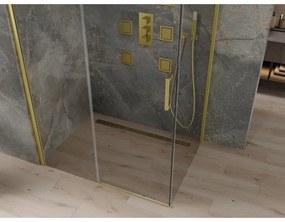 Mexen Omega rozsouvací sprchový kout 110 x 70 cm, Průhledné, Zlatá - 825-110-070-50-00