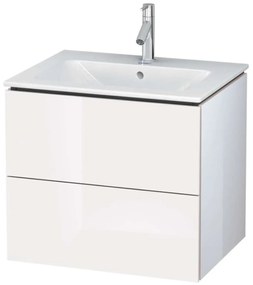 Duravit L-Cube - Umyvadlová skříňka 55x62x48 cm, 2 zásuvky, lesklá bílá LC624002222