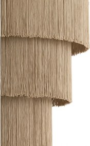 Taupe závěsné svítidlo s textilním stínidlem ø 10 cm Malaika – Light &amp; Living