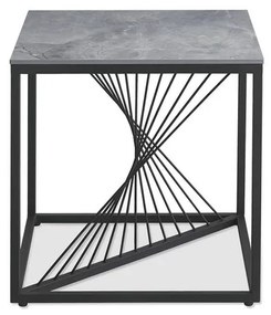 Konferenční stolek Infinity II, čtverec, mramor / černá