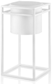 KALUNE DESIGN kovový květináč na stojanu MIOLA bílý 742TMA8866