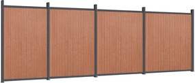 Plotový dílec hnědý 699 x 186 cm WPC 3282801