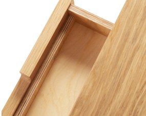 Benlemi Dřevěný noční stolek ve scandi stylu HYLLE přírodní Zvolte kvalitu dřeva: 1. Dubový masiv třídy A