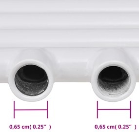 vidaXL Žebříkový radiátor na ručníky rovný ústřední topení 500 x 764 mm
