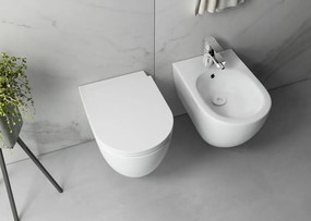 Isvea Isvea, INFINITY závěsná WC mísa, Rimless, 36,5x53cm, matná bílá, 10NF02005-2L