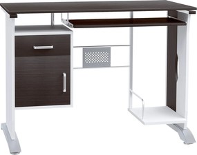 HOMCOM Moderní počítačový stůl 100Š x 52H x 75V cm Černý ořech a bílá | Aosom