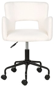 Kancelářská židle s buklé čalouněním bílá SANILAC Beliani