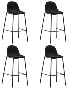 Barové židle 4 ks černé textil 281536