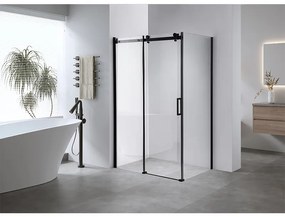 BPS-koupelny Obdélníkový sprchový kout HYD-OK14C 120x90 černá/transparent - bez vaničky