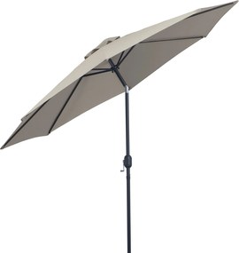 Zahradní slunečník Outsunny Ø295x250 cm s kličkou – venkovní parasol s naklápěcím mechanismem a odnímatelným kovovým sloupem pro terasu, bazén, balkon