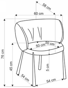 Jídelní židle Claire, béžová