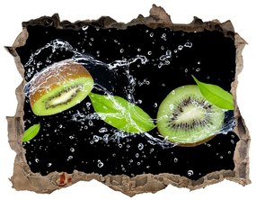 Wallmuralia Nálepka 3D díra na zeď Kiwi a voda 95x64 cm