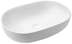 Invena Teja, umyvadlo na desku 600x420x145 mm, bílá lesklá, INV-CE-09-001-C