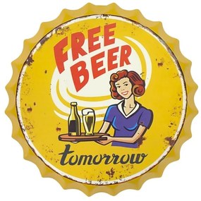 Pivní víčko na zeď Free Beer