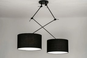 Závěsné designové černé svítidlo nad stůl Snap Light Duo Black and Black