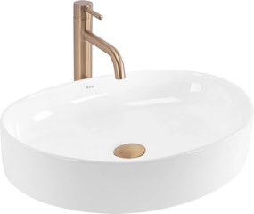 Rea Sabina 50, umyvadlo na desku 500x385x120 mm, bílá lesklá, REA-U6364