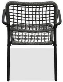 Zahradní set 1+2 stůl 60x60 židle umělý ratan kov antracit AZ-L1103 GREY