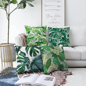 Sada 4 povlaků na polštáře Minimalist Cushion Covers Summer Jungle, 55 x 55 cm