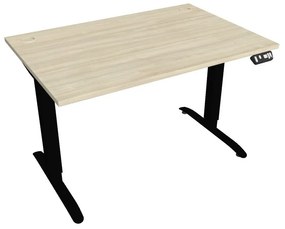 Elektr. nastavitelný stůl 120x80 s pamětí - HOBIS MOTION  MS 2M 1200 Dekor stolové desky: akát, Barva kovové podnože: černá