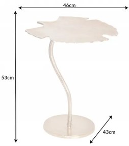 Noble Home Zlatý odkládací stolek Ginkgo 53 cm