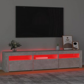 TV skříňka s LED osvětlením betonově šedá 180x35x40 cm 3152757