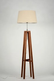 Stojací designová lampa Paola Taupe and Brown