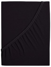 B.E.S. - Petrovice, s.r.o. Prostěradlo Jersey česaná bavlna MAKO - Černá 90 x 200