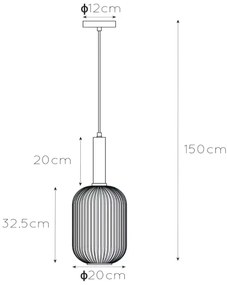 Lucide 45386/20/33 - Lustr na lanku MALOTO 1xE27/40W/230V pr. 20 cm zelená