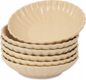 Obědové talíře Hluboké Sada talířů Lotus Beige 20 cm 6 kusů