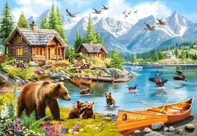 CASTORLAND Puzzle Medvědí jezero / 1000 dílků / 68 x 47 cm