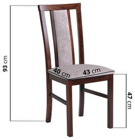 Jídelní židle Edita Zvolte dřevo: Černá, Zvolte látku: látka 11b