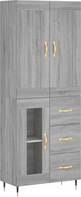 Skříň highboard šedá sonoma 69,5 x 34 x 180 cm kompozitní dřevo 3199927