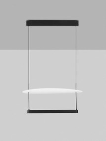 Bílé/matně černé hliníkové LED stmívatelné závěsné svítidlo ø 60 cm Diona – Nova Luce