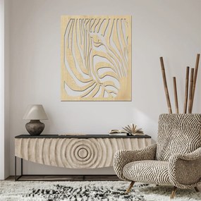 dřevo života Dřevěný obraz na zeď ZEBRA Zvolte rozměr (cm): 60x72, Zvolte barvu dekoru: Javor