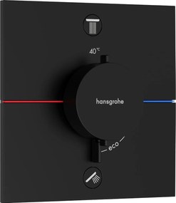 Hansgrohe ShowerSelect Comfort E, termostat pod omítku pro 2 spotřebiče, černá matná, HAN-15572670