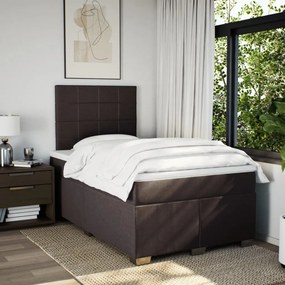 Box spring postel s matrací tmavě hnědá 120x190 cm textil 3292730